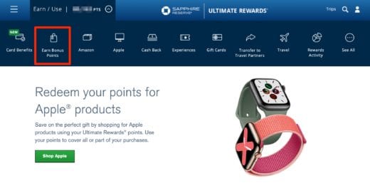 Use the Chase Shopping Portal to Earn Bonus Points for Online Shopping