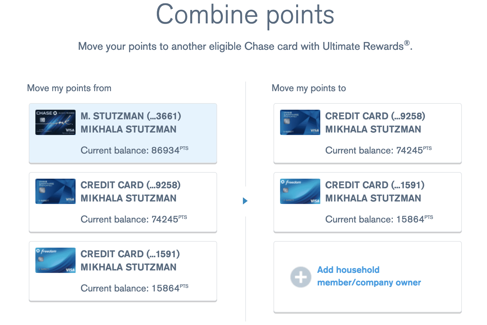 How to Transfer Points Between Your Chase Cards