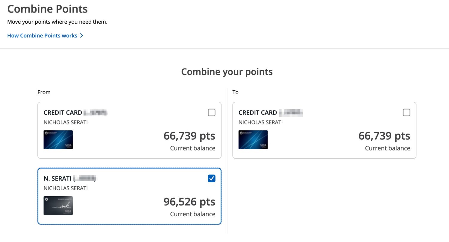 How to Combine & Transfer Points on Chase Credit Cards