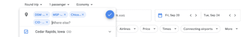 Search Multiple Cities with Google Flights to Get the Cheapest Fare
