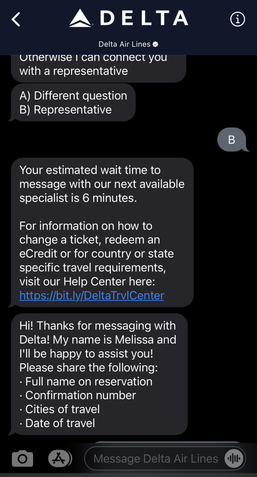 Don't Wait on Hold: Message Delta Directly for Support