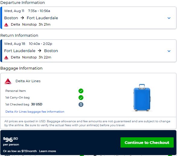 BOS - FLL | Thrifty Traveler