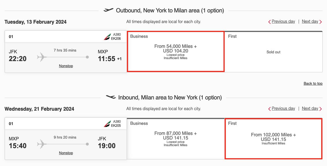 How to Fly Emirates Roundtrip to Europe for 35K in Economy, or 108K for ...