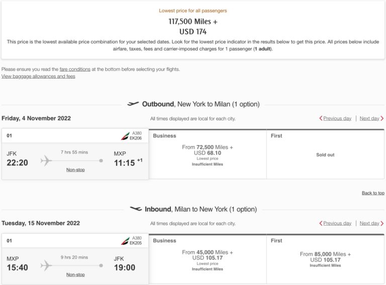 How to Book Emirates Flights to Europe from 45K Miles Roundtrip