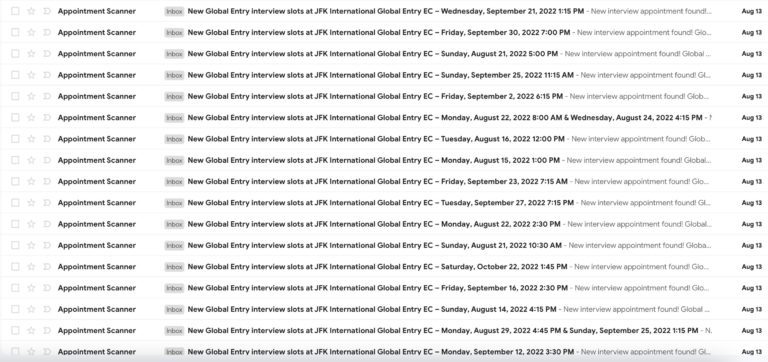 Appointment Scanner: How I Got a Global Entry Interview in Minutes