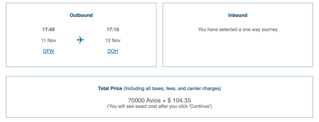 Ouch: Qatar Raises Cash Fees for Business Class Awards