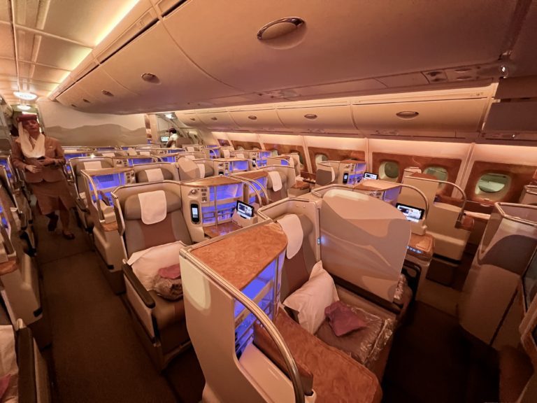 Emirates Business Class A380 Review, New York to Milan