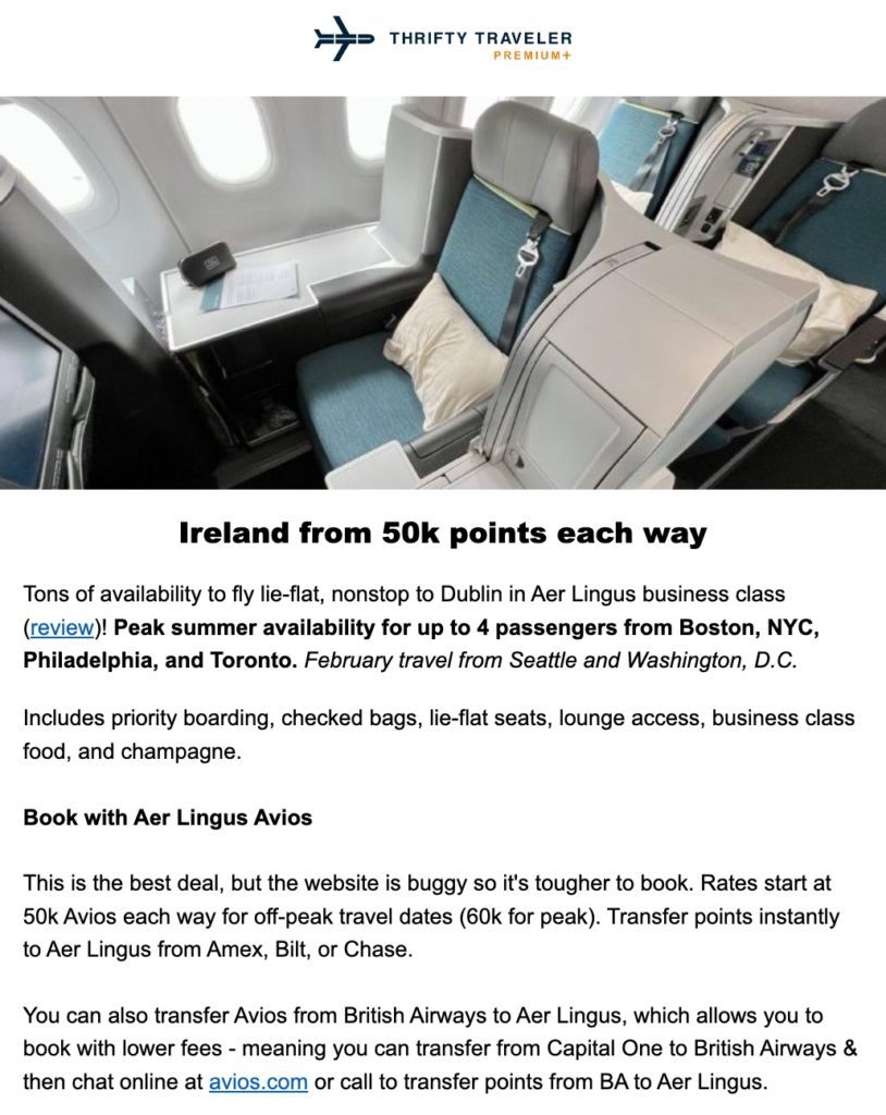 Great Aer Lingus Business Class Availability: Fly to Dublin All Year ...