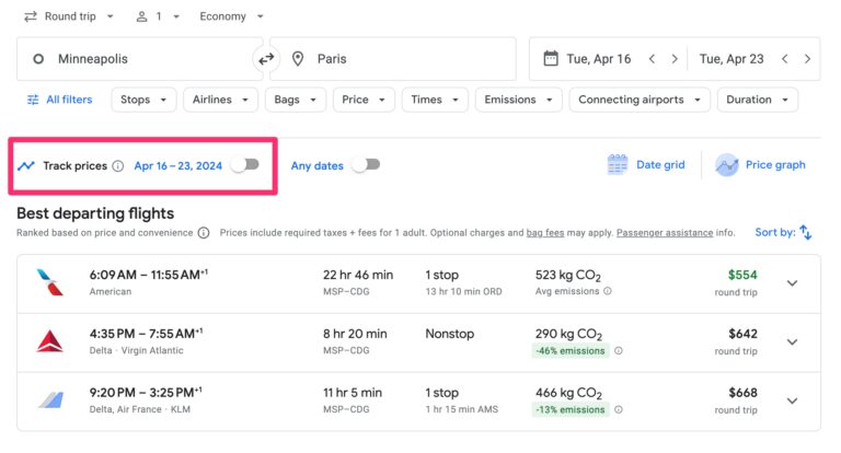 How to Use Google Flights Price Alerts | Thrifty Traveler