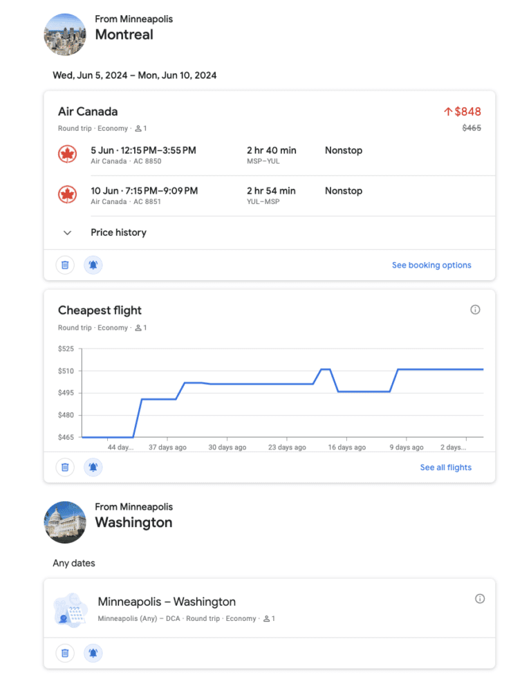 How to Use Google Flights Price Alerts as a Price Tracker – Slow Travel ...