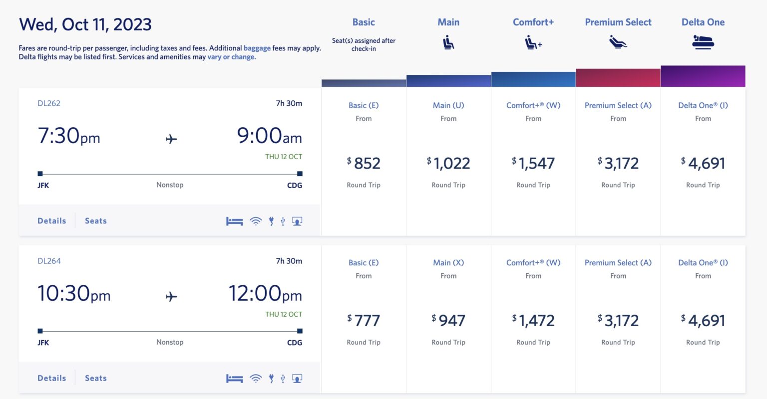 Review: Delta Premium Select, Minneapolis to Paris