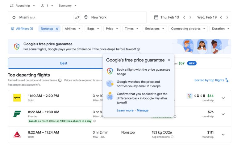 Google Flights Price Guarantee: Get A Refund If Prices Drop After You Book!