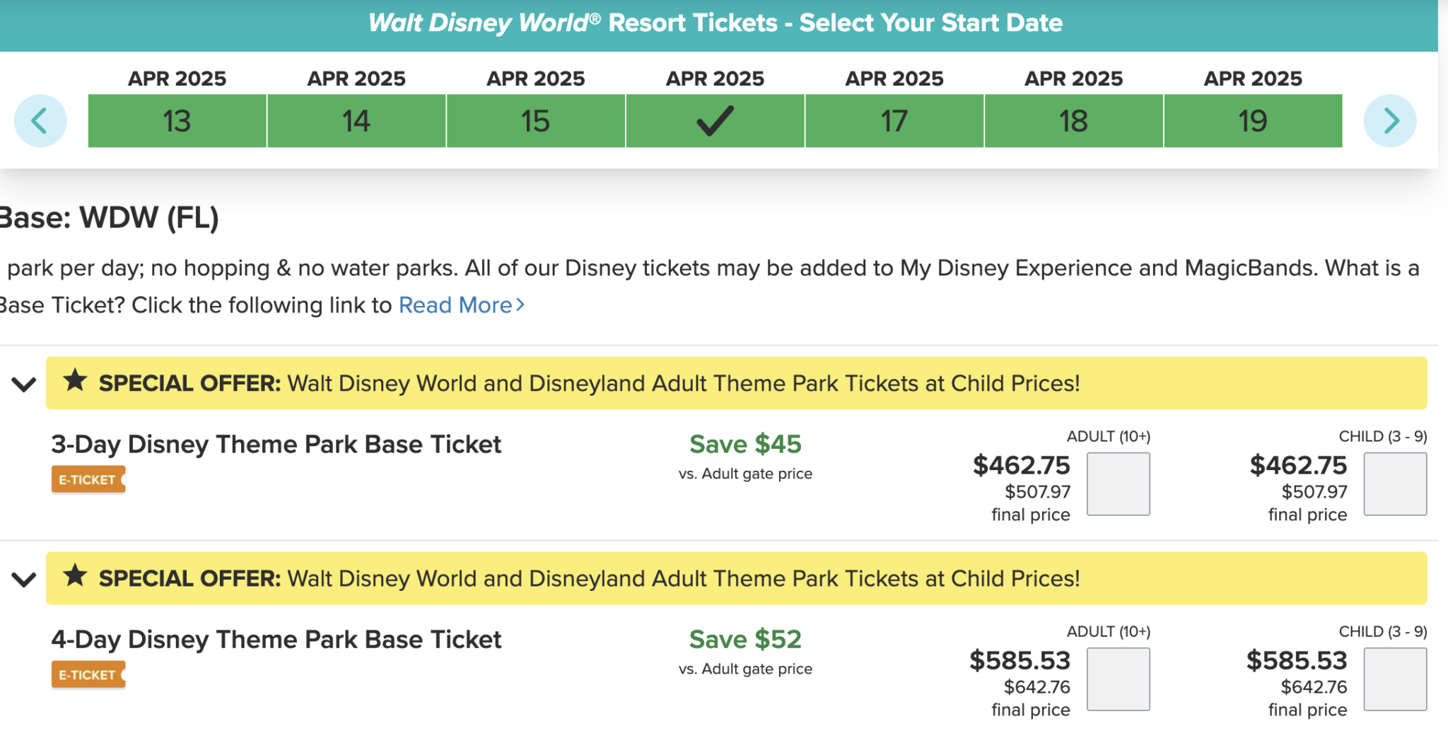 A Sneaky Way to Purchase Disney Tickets with Credit Card Points