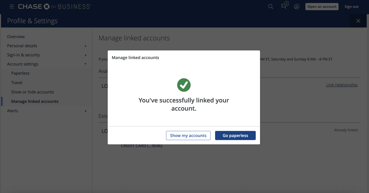 How to Combine Chase Personal & Business Accounts Online