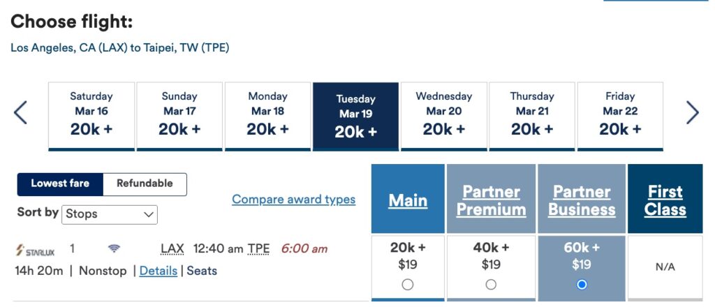 Now Live: Book Starlux with Alaska Miles, Biz Class for 60K Each Way!