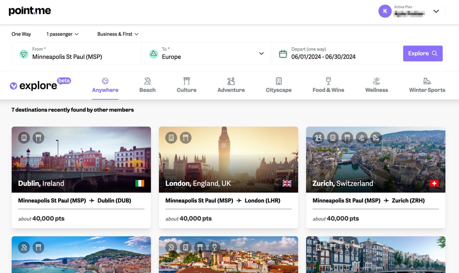 Award Search Tool point.me Levels Up with Flexible 'Explore' Feature