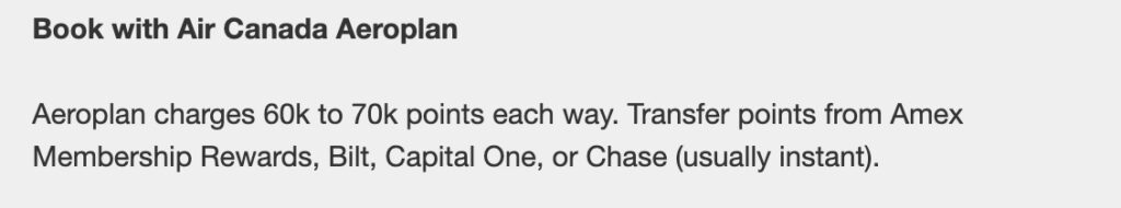 How to Book Award Tickets Through Air Canada Aeroplan