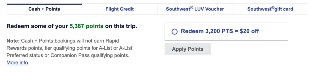 Southwest's Cash + Points Redemptions are Live ... & They're Terrible