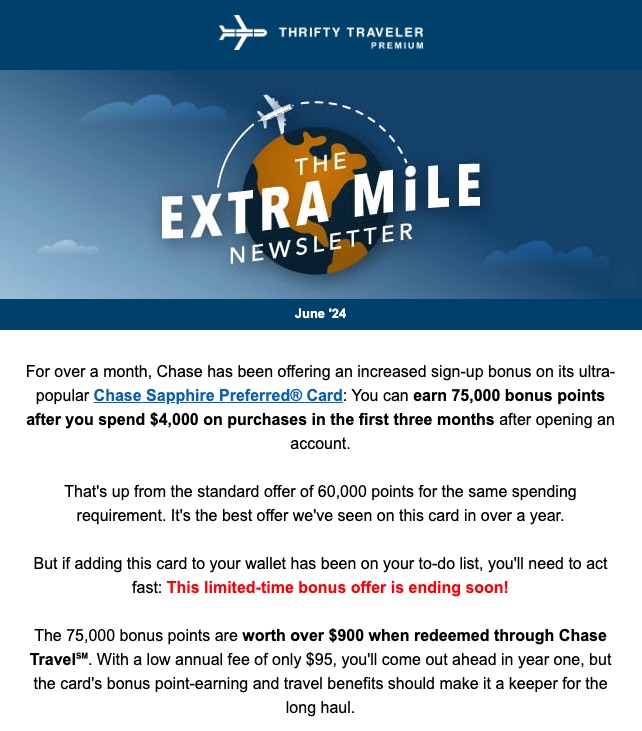 Get Big Credit Card News & Tips with Our (Free) Extra Mile Newsletter!
