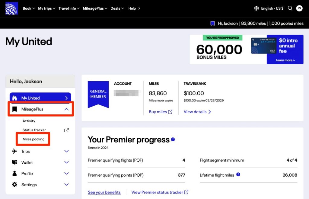 United Miles Pooling: How it Actually Works