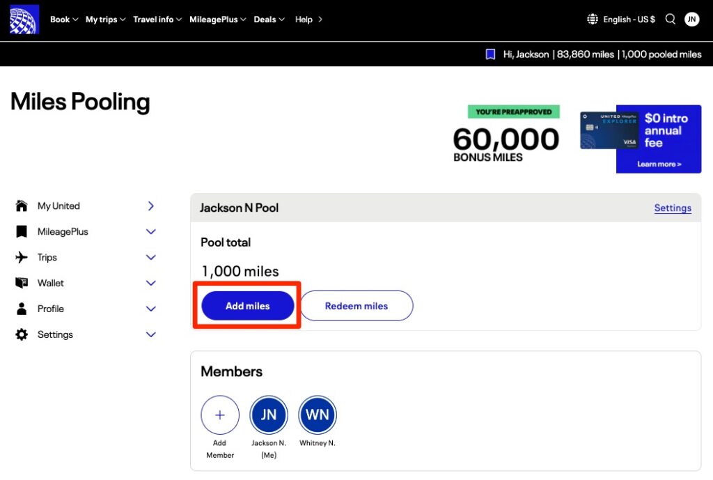 United Miles Pooling: How it Actually Works