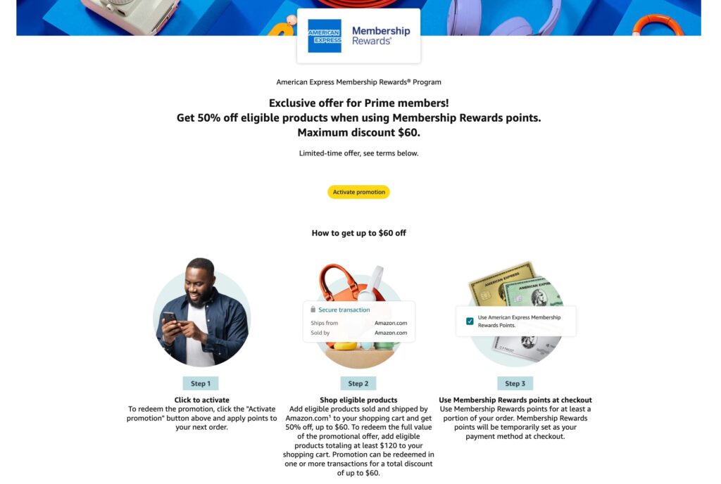 Get Up to 50% Off Amazon Purchases by Using Amex Points!