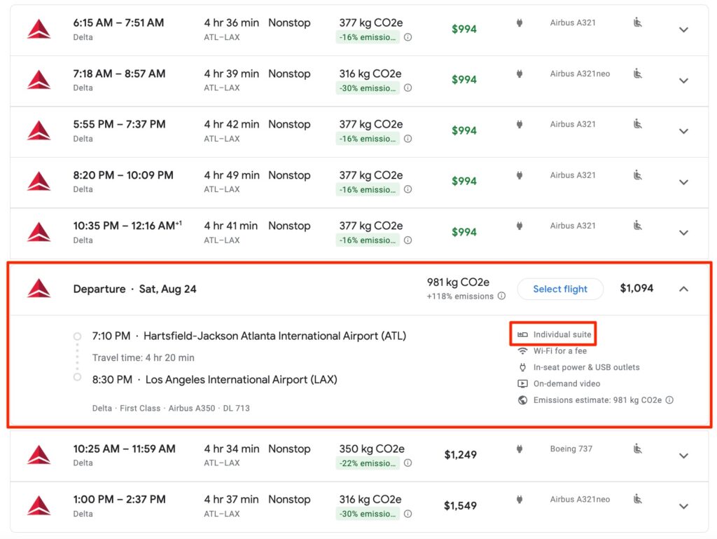 All the Routes Where You Can Fly Delta One Suites