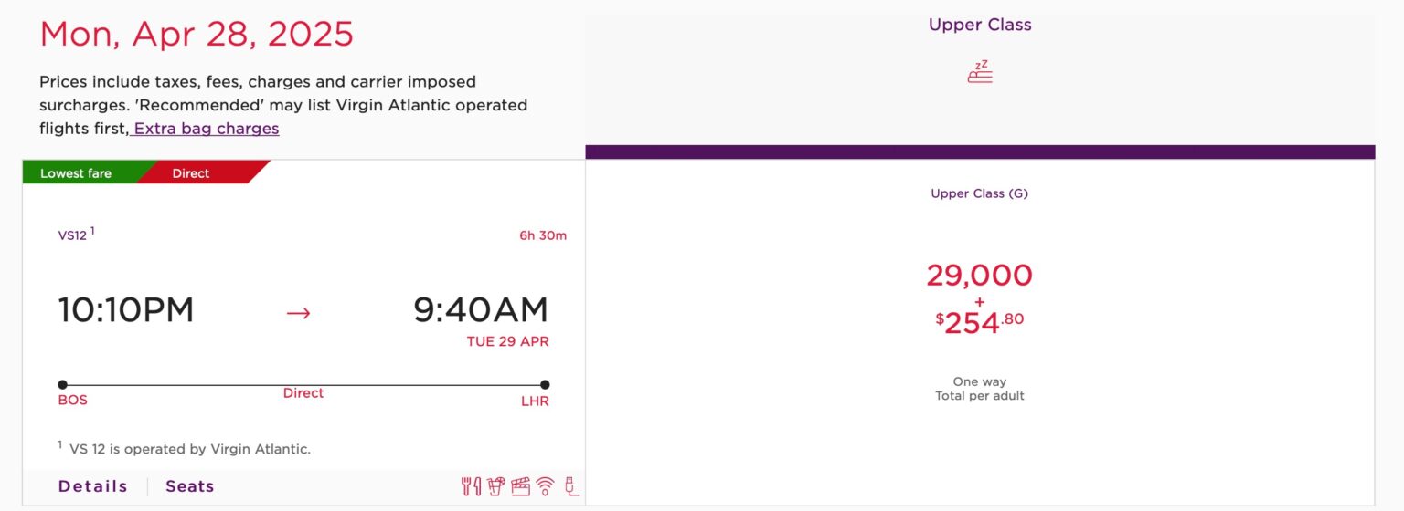 Virgin Atlantic's Shift to Dynamic Pricing is ... Good News?! Biz Class from 29K!