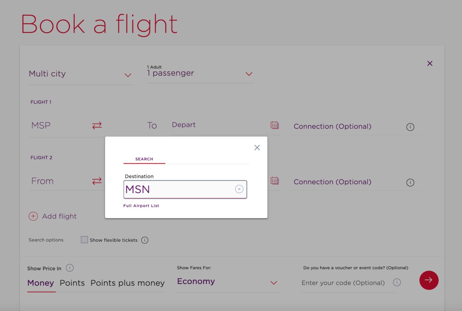 A Sneaky New Workaround to See Virgin Atlantic's Monthlong Price Calendar