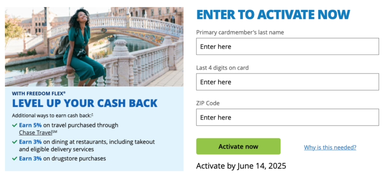 Chase Announces 5% Freedom Flex Bonus Categories for Q4, 2025