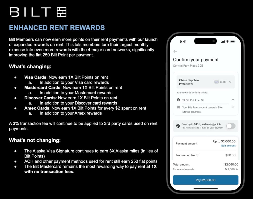 New: Earn More Bilt Points Paying Rent on Any Card!