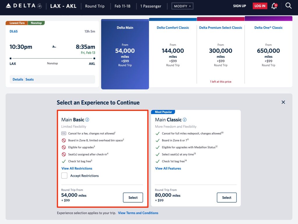 Delta 'Main Basic' Economy: What You Get & What You Don't